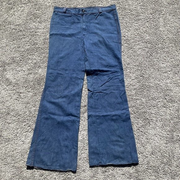 Double RR | Jeans | Double Rrn Blue Denim Jeans Bell Flare Disco Rare ...
